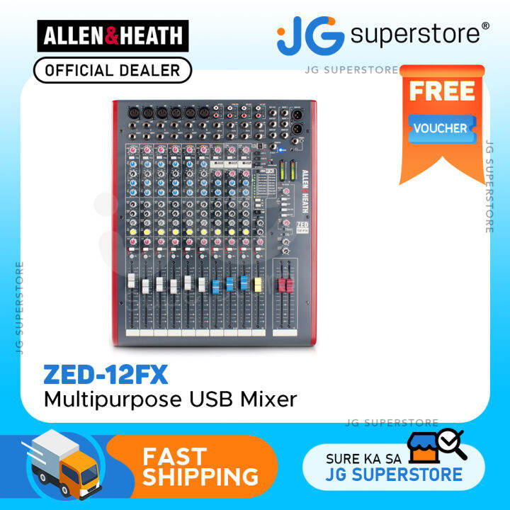 Allen & Heath ZED-12FX 12-Channel Multipurpose USB Mixer with Effects ...