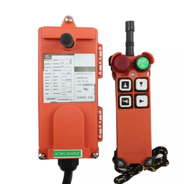 สวิตช์ควบคุมระยะไกลไร้สายสำหรับอุตสาหกรรม12V 24V สวิตช์เครนควบคุมวิทยุ ...