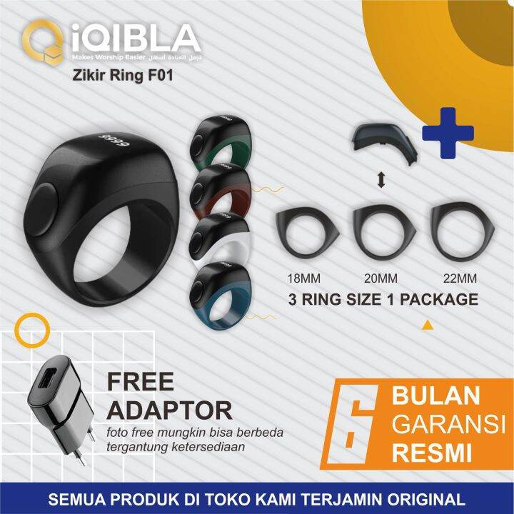 iQibla Zikr Smart Ring Flex F01 Lite Cincin Tasbih Digital | Lazada Indonesia