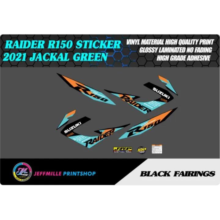 sticker for motorcycle waterproof set SUZUKI RAIDER R150 STICKER JACKAL ...