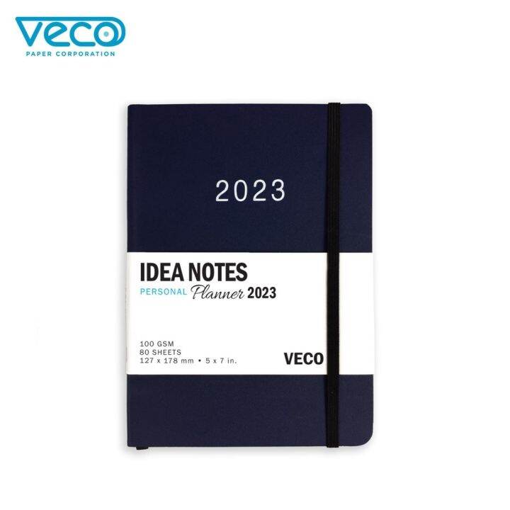Veco Idea Notes Personal Size Planner 2023 5x7in w/Deluxe Cream Paper ...