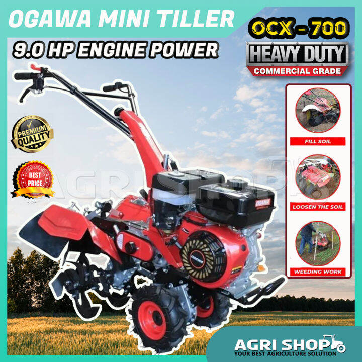 Agrishop OGAWA OCX-700 9HP Heavy Duty Engine Power Mini Tilling Machine ...