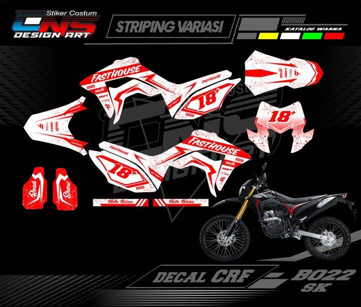 Stiker Decal Full Motor crf Stiker Decal Custom crf 150 L motocross ...