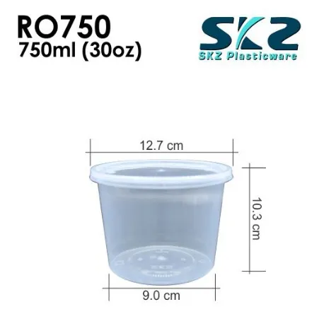 10 pcs - Microwavable Plastic Container ( circle ) With Lid Different ...