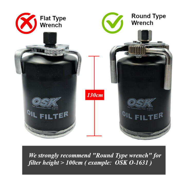 [Heavy Duty] Big Oil Filter Remover Wrench Round Type 75mm-130mm For ...