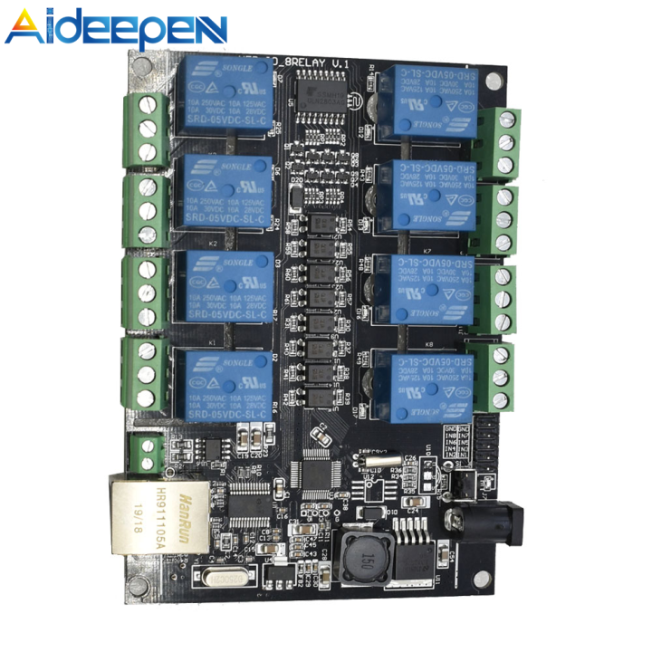 【Ready Stock】Original Aideepen NC-1000 Ethernet RJ45 TCP/IP Remote Control Board with Built-in 8 ...