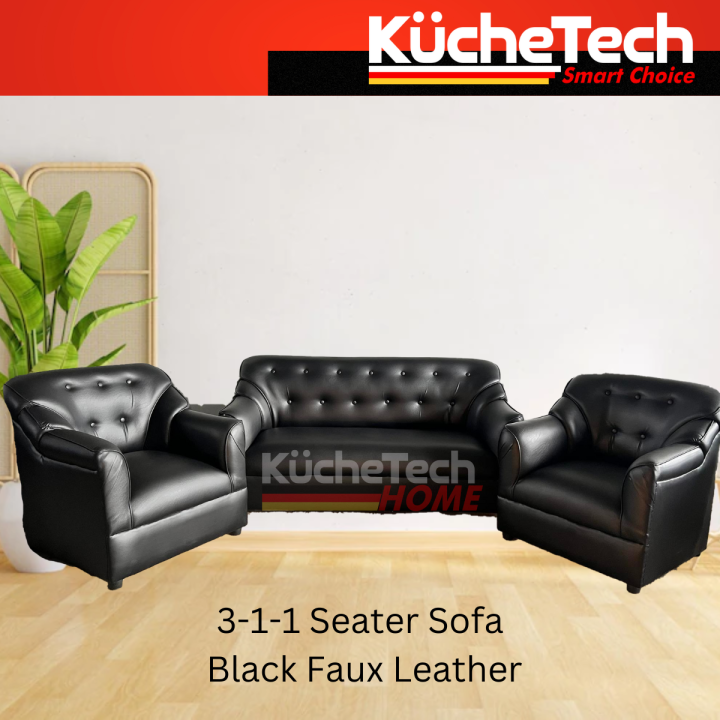 Sala Set Sofa Faux Leather 3-1-1 Sala Set Sofa Set Locally Made ...