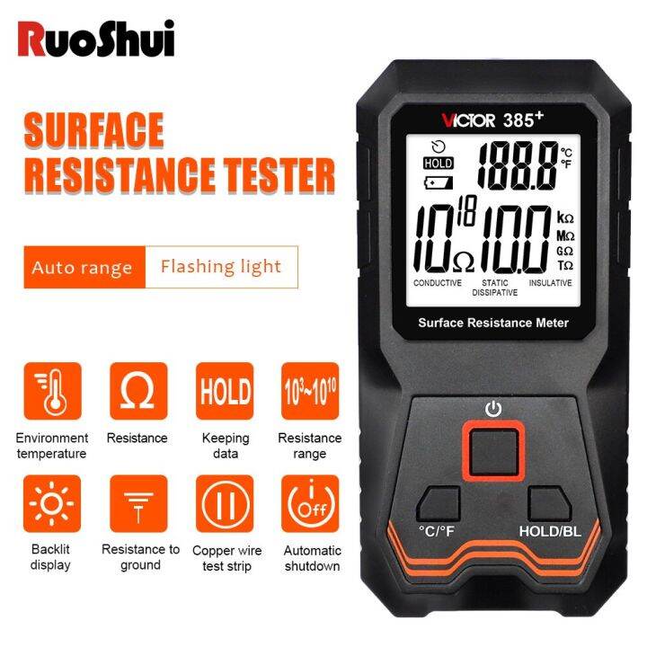 RuoShui 385 Surface Resistance Meter Electronic Components ...