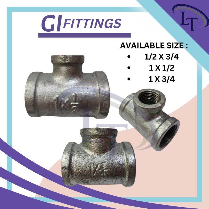 LEYTON DEPOT GI/GALVANIZED IRON TEE REDUCER HEAVY DUTY FOR WATERLINE ...