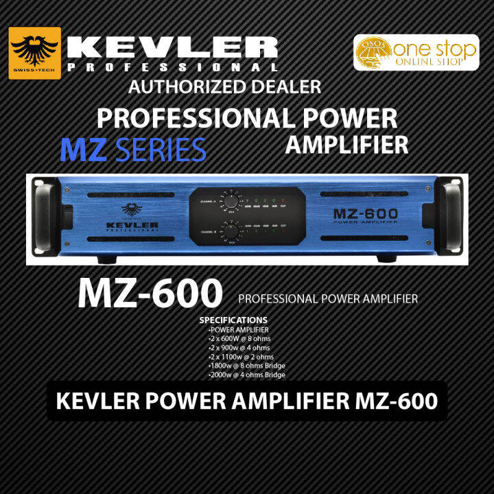 Kevler MZ Series MZ-600 1200W Professional Power Amplifier MZ600 •OSOS• | Lazada PH