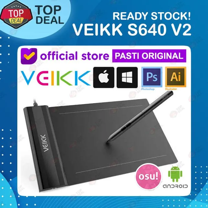 VEIKK S640 Digital Graphic Drawing Pen Tablet OSU Alt H420 G430 G640 ...