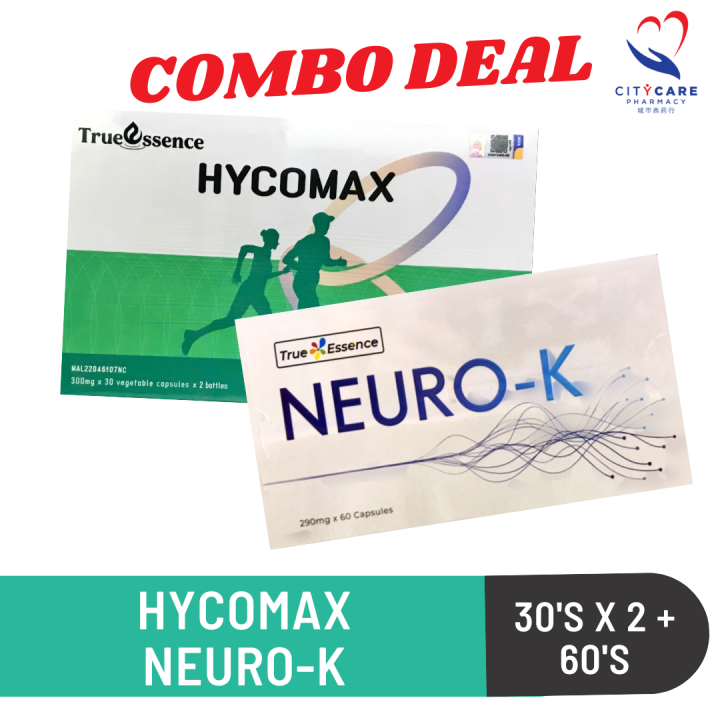 [COMBO DEAL] Hycomax 300mg Vegecap 30's x 2 + Neuro-K 290mg 60's | Lazada