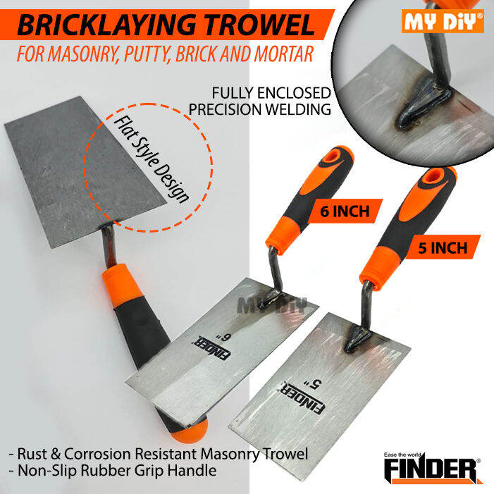 MYDIYHOMEDEPOT - FINDER BRICKLAYING TROWEL FOR MASONRY, PUTTY, BRICK ...