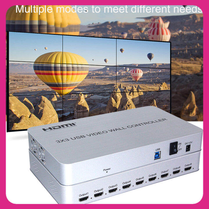 4K USB 3X3 HDMI Video Wall Controller Player Multi Screen Splicer ...