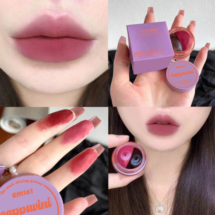 Double Lip Mud Velvet Matte Matte Double Color Whitening Lip And Cheek ...