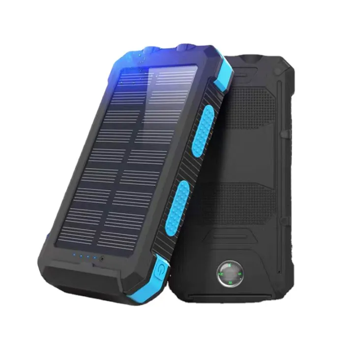 Shockproof Rugged Solar POWERBANK with flashlight 2 slots, energy ...
