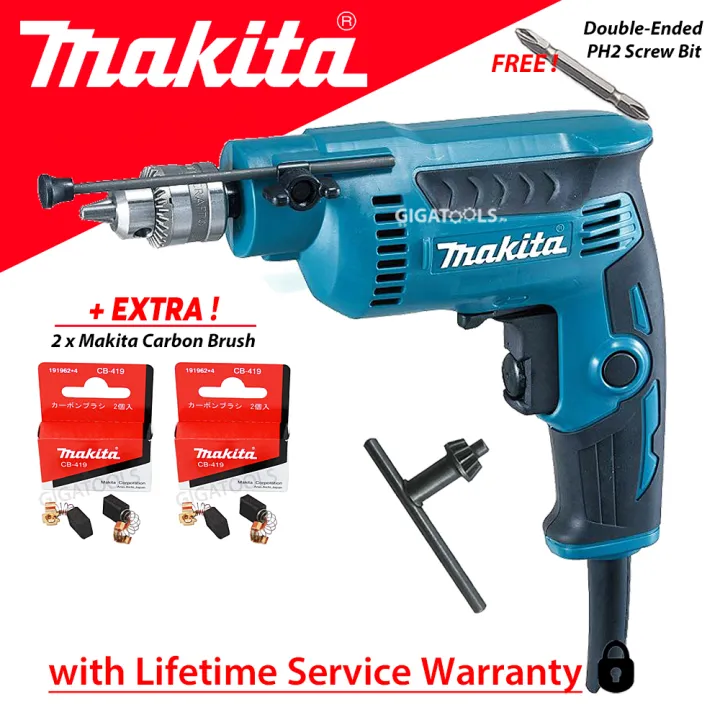 Makita DP2010 Hand Drill 1/4" 370W with FREE Double-Ended PH2 Screw Bit ...