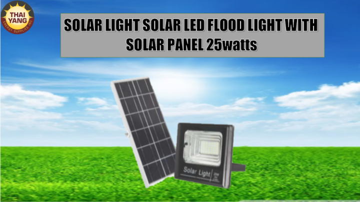 JD-8825 25W Solar Light Solar Led Flood light with Solar Panel | Lazada PH