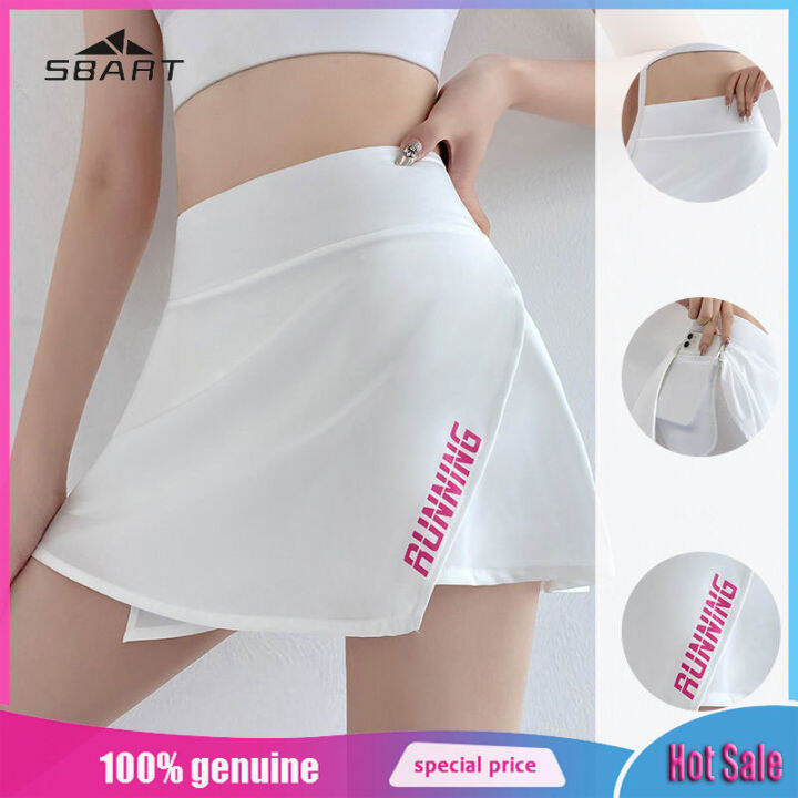 SBART กระโปรงสั้นกีฬาแยกชิ้นกันเดินกางเกงเทนนิสชุดโยคะชุดคลุมสะโพกวิ่ง2ชิ้นกระโปรงออกกำลังกาย ...