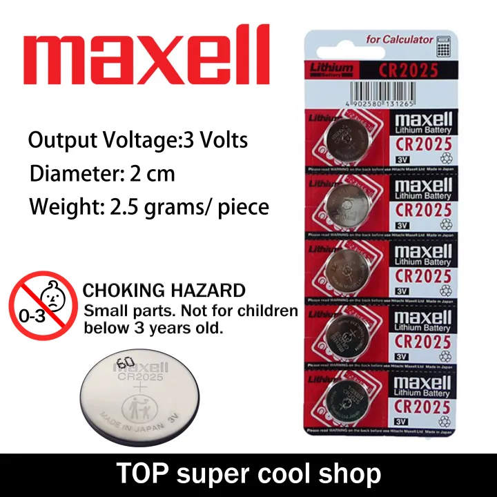 5PCS Made in Japan Original Maxell CR2032 CR2025 CR2016 Lithium Battery 3V / Lithium Battery ...