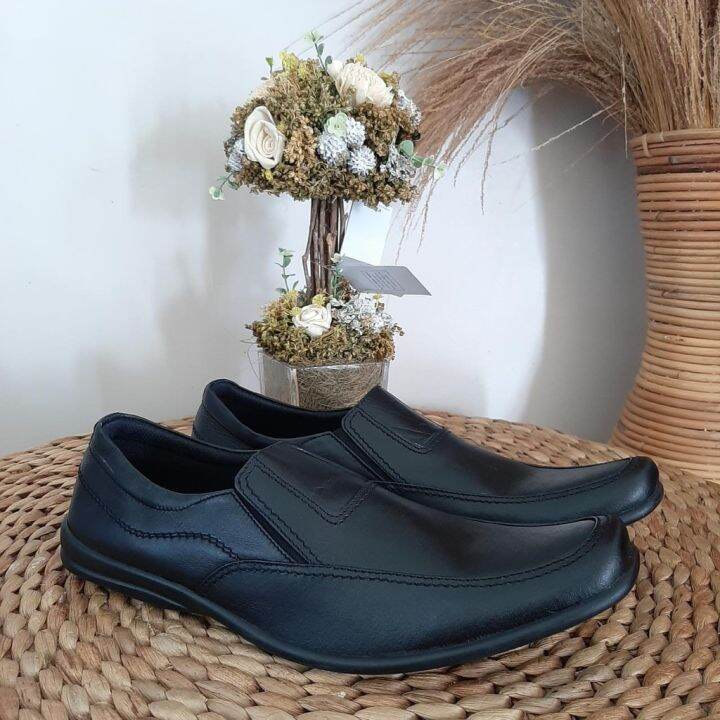 SEPATU PANTOFEL KULIT KEREN KERJA KANTOR LAKI PRIA COWOK DINAS RESMI ...