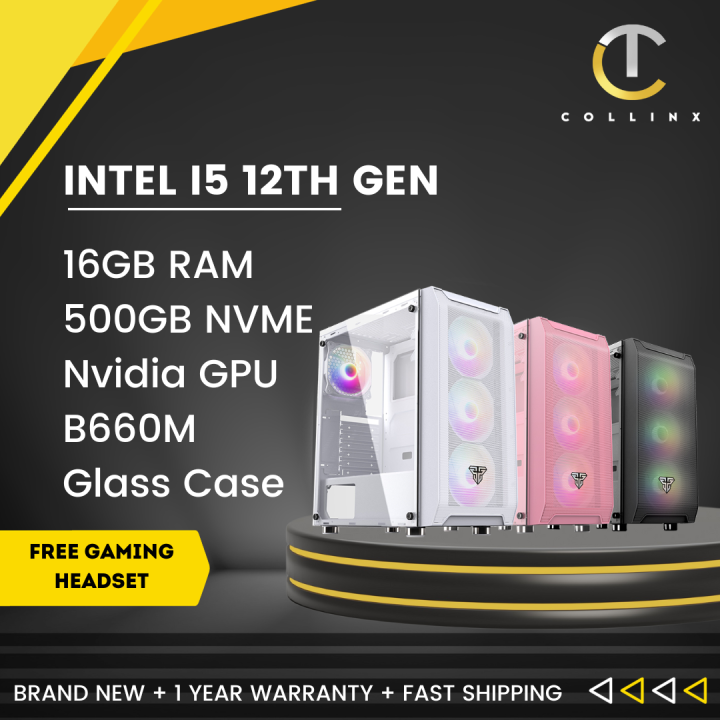 [ GAMING PC BUILD - CHALLENGER ] INTEL CORE I5 12TH GEN RGB Desktop ...