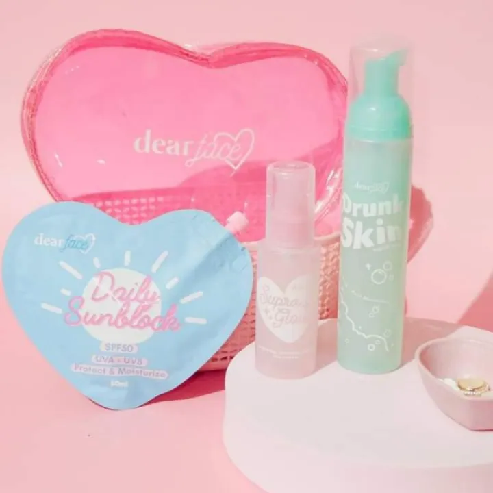 Dear Face Drunk Skin/ Dear Face Supra Glow/ Dear Face Sunblock 50g ...