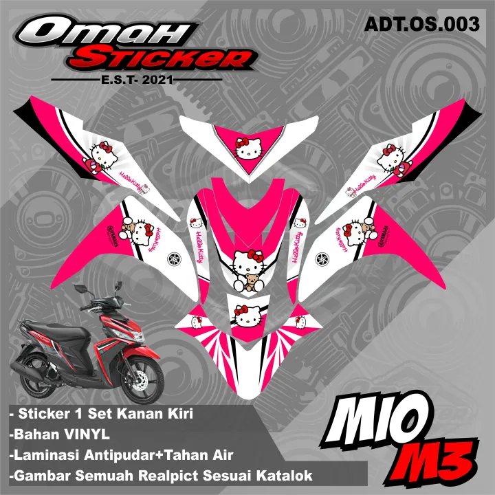 Striping Decal Yamaha Mio M3.Stiker Decal Lis Variasi Mio M3 Full Body ...