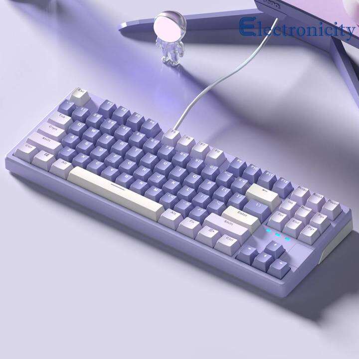 X87 Mini Gaming Keyboard RGB 87 Keys Wired Game Keyboard PBT Keycap ...