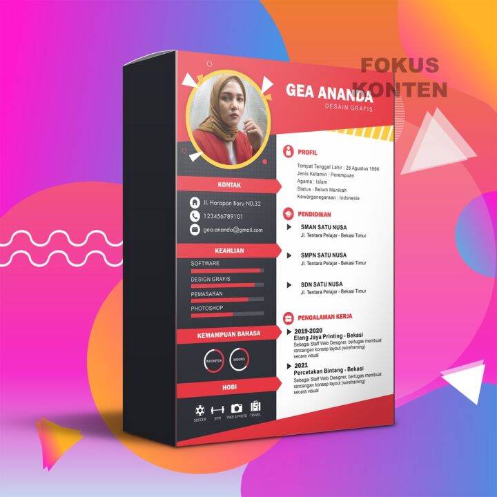 10 Desain Surat CV Exclusive CDR v17 | Lazada Indonesia