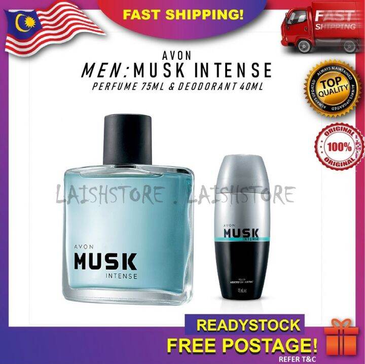 Avon Musk Intense Set 2 in 1 - Men Perfume 75ml & Deodorant 40ml | Lazada