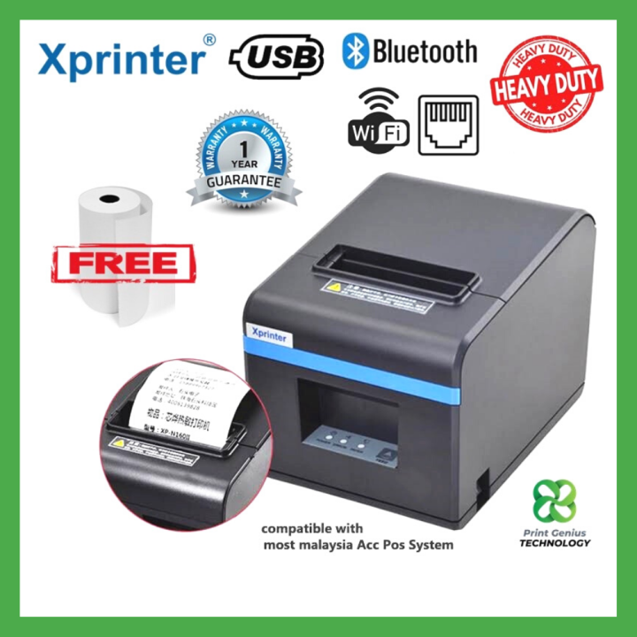 Xprinter XP-N160II 80mm Thermal Receipt Printer Mesin POS Retail Cafe Kitchen Bill USB Bluetooth ...
