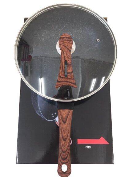 กระทะTeFai-T2 IRON PANกระทะก้นลึกด้ามไม้พร้อมฝากระจก ขนาด32CM.ร้อนเร็ว ...