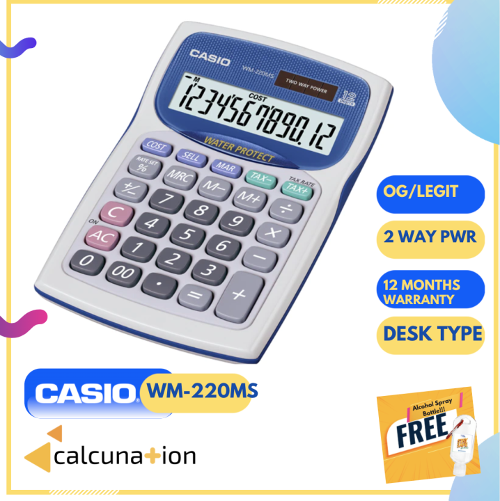 CASIO WM220MS WHITE WATER PROTECT AND DUST PROOF FREE ALCOHOL SPRAY ...