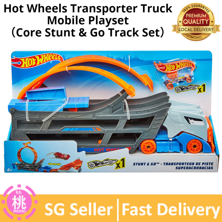 Hot Wheels Transporter Truck Mobile Playset Large Loop Collapsible ...
