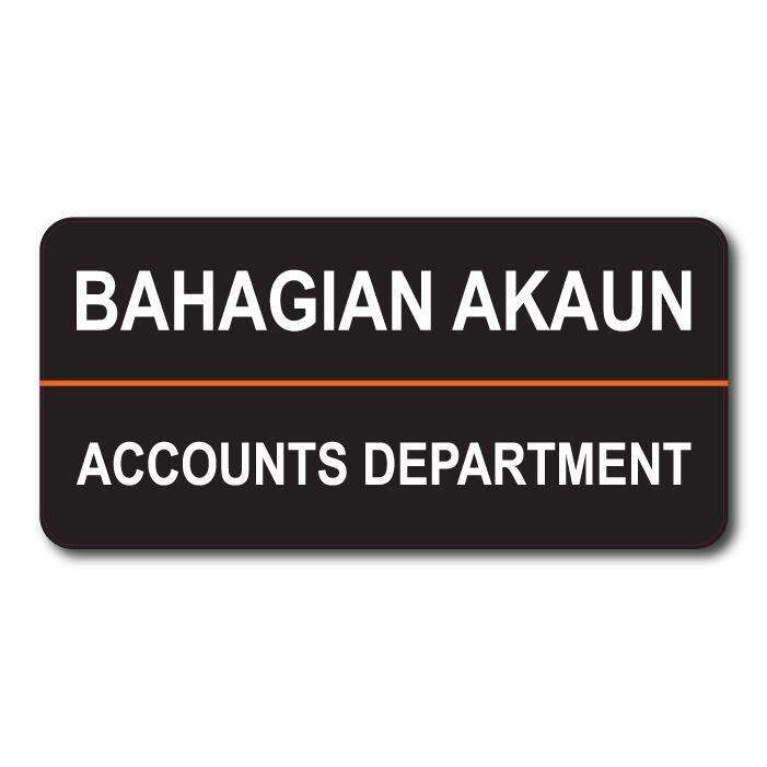 ACCOUNTS DEPARTMENT / BAHAGIAN AKAUN ACRYLIC SIGNS | Lazada