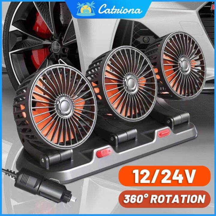 Universal 360° Rotation 12/24V Car Fan Tagahanga Ng Kotse Cooling With ...