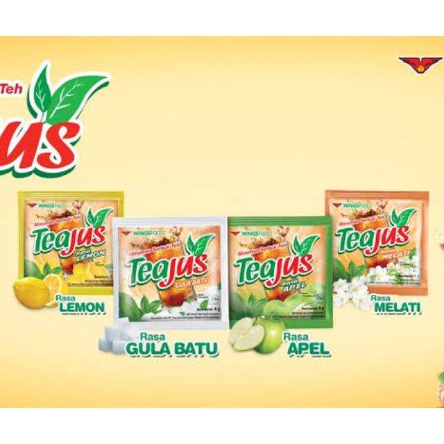 Tea Jus Gula Batu Renceng isi 10 Sachet 8g Minuman Teh Bubuk Rasa Lemon ...