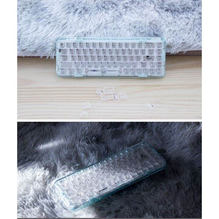Original BLACK/WHITE Transparent Front Lettering Mechanical Keyboard ...