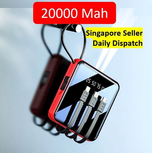 Fast Charging Power Bank Inbuilt Cable Powerbank 20000 Mah 5 in 1 ...