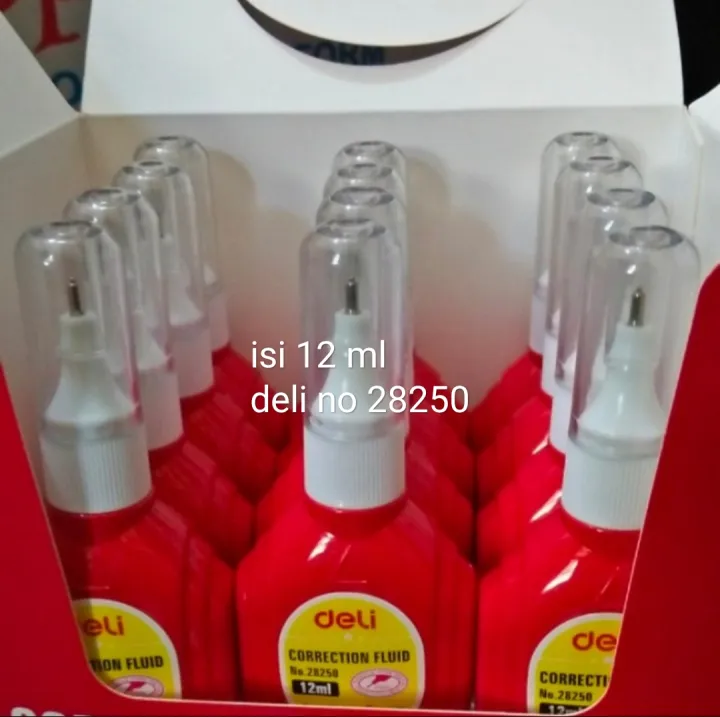 tipex cair deli botol satuan tip besi 28250 isi 12 ml | Lazada Indonesia