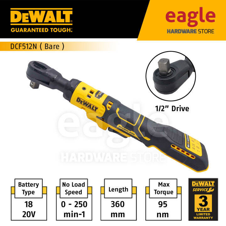 Dewalt DCF512N-XJ 1/2" ( 12.7mm ) 18V Brushless Open Head Ratchet ...