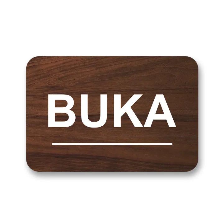 signage buka tutup - door sign - papan tanda pintu toko buka tutup ...