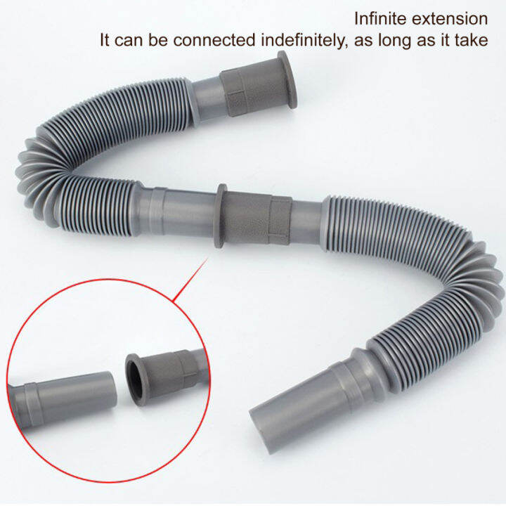 PVC Drain Hose Retractable Basin Under The Water Pipe Drain Lengthening ...