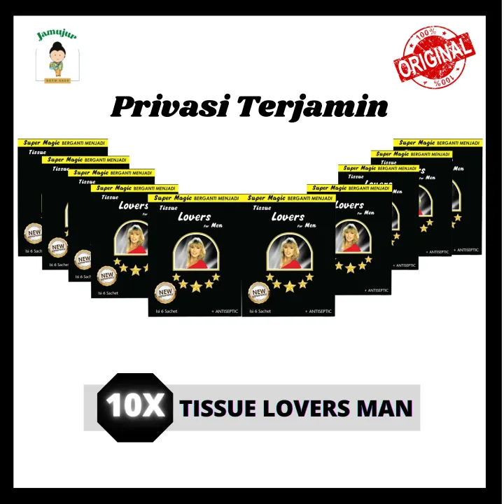 Tissue Lovers For Men Original - Isi 10 Box ( 1 box isi 6 sachet ...