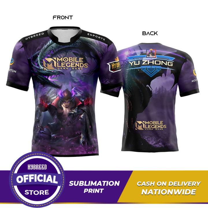 YU ZHONG All Skin Mobile Legends Full Sublimation Esports Jersey ...