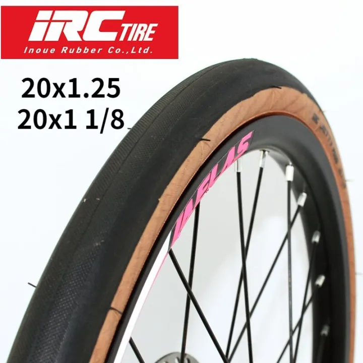 Japan IRC JETTY PLUS 20 Inch 406 Folding Bicycle Tire 20x1-18 20*1.25 Retro Yellow Side Tire ...