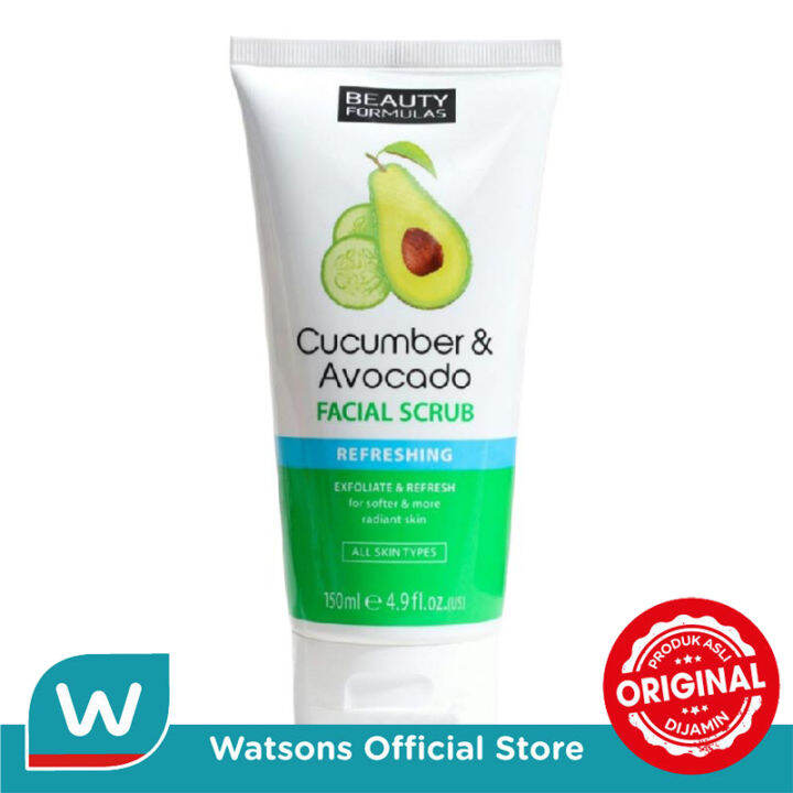 Beauty Formulas Cucumber & Avocado Facial Scrub 150Ml | Lazada Indonesia