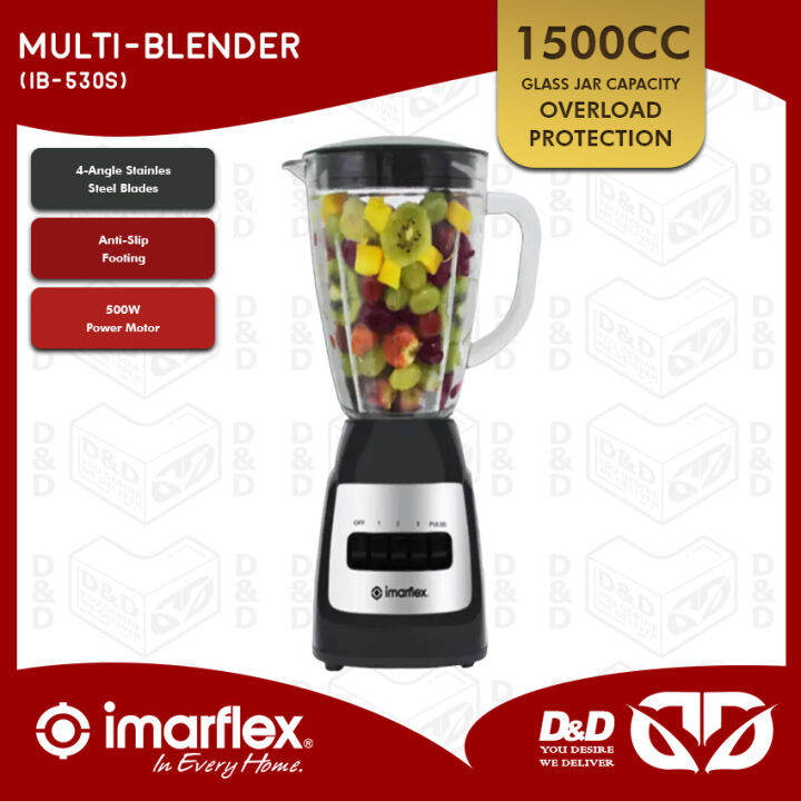 D&D | Imarflex 1500CC Capacity Multi-Blender (IB-530S) | Lazada PH