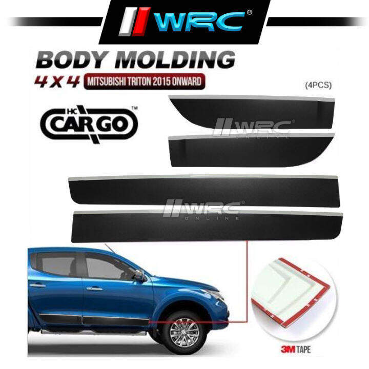 Mitsubishi Triton 2015-Onwards 4x4 Body Molding (4pcs/set) | Lazada